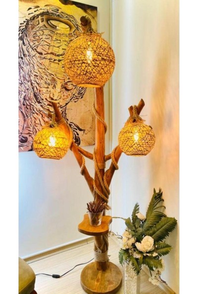 Sadeceonda Ağaç Lambader 3 Başlıklı Halikarnas Serisi Sadeceonda Ağaç Lambader 3 Başlıklı Halikarnas Serisi