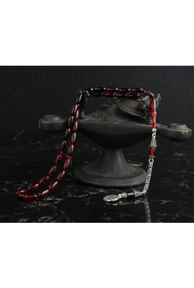 İnan Tesbih Kapsül Kesim Ateşi Kehribar Tesbih 925 Ayar Gümüş Püsküllü İnan Tesbih Kapsül Kesim Ateşi Kehribar Tesbih 925 Ayar Gümüş Püsküllü