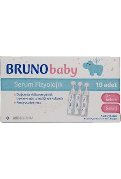 Bruno Baby Serum Fizyolojik 5 ml x 10’lu Bruno Baby Serum Fizyolojik 5 ml x 10’lu