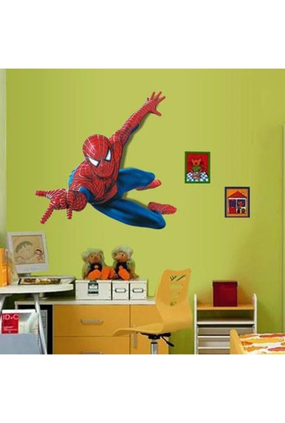Cosy Home Gift Çocuk Bebek Odası Spıderman Örümcek Adam 3D Boyut Sticker Pvc Duvar Süsü Cosy Home Gift Çocuk Bebek Odası Spıderman Örümcek Adam 3D Boyut Sticker Pvc Duvar Süsü