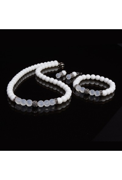 Tedz Collection Beyaz Gece Zirkon 3 Lü Set