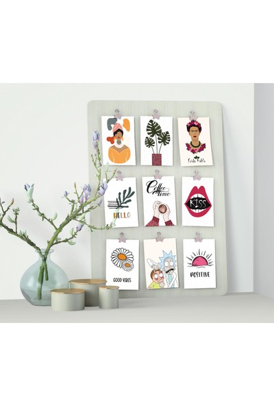 Paytak Moda Karışık Tasarımlı Dokulu Kağıt Motto 7-10 cm 9'lu