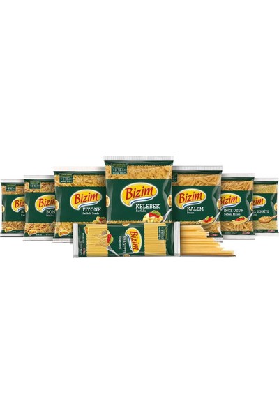 Bizim Mutfak Bizim Makarna 500 gr x 8'li Makarna Seti Bizim Mutfak Bizim Makarna 500 gr x 8'li Makarna Seti