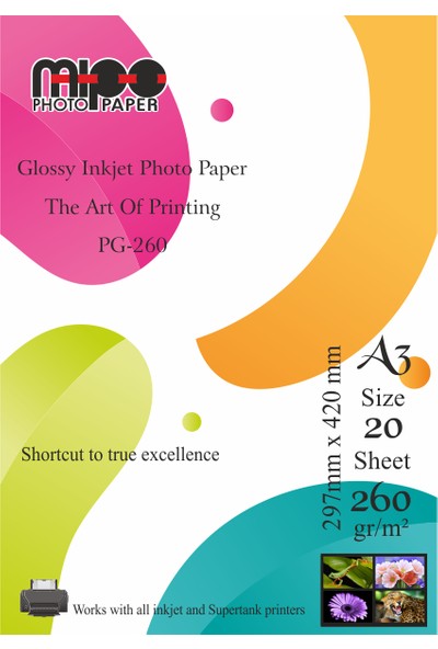Mipo Photo Paper A3 Parlak Fotoğraf Kağıdı 260GR. Inkjet Mipo Mipo Photo Paper A3 Parlak Fotoğraf Kağıdı 260GR. Inkjet Mipo