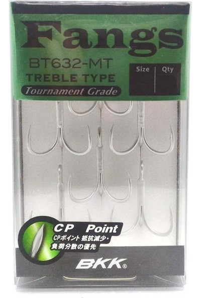 Bkk Fangs BT632-MT No:8 Üçlü Iğne Bkk Fangs BT632-MT No:8 Üçlü Iğne