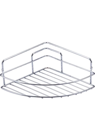 Sas Tekli Banyo Köşeliği Şampuanlık Süngerlik Banyo Rafı