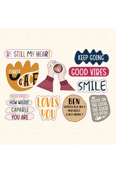 Paytak Moda Yazılı Karışık Tasarımlı A5 Stickers Çıkartma PYTKSTK016 Paytak Moda Yazılı Karışık Tasarımlı A5 Stickers Çıkartma PYTKSTK016