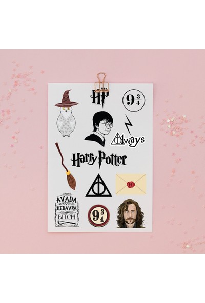 Paytak Moda Harry Potter Tasarımlı Karışık Renk A5 13LÜ Stickers Çıkartma PYTKSTK07 Paytak Moda Harry Potter Tasarımlı Karışık Renk A5 13LÜ Stickers Çıkartma PYTKSTK07