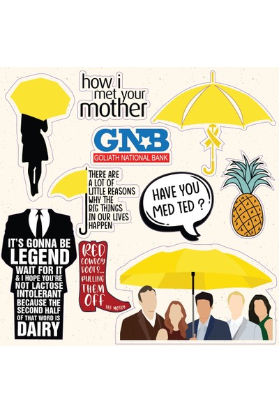 Paytak Moda How I Met Your Mother Tasarım A5 Stickers Çıkartma PYTKSTK027 Paytak Moda How I Met Your Mother Tasarım A5 Stickers Çıkartma PYTKSTK027