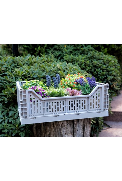 Madame Coco Brett Katlanabilir Sepet - Soft Gri Madame Coco Brett Katlanabilir Sepet - Soft Gri