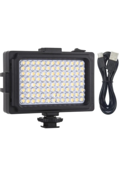 3E1A Video LED Işık 104LED Type-C ile Sürekli Çalışma Ekstra 2 Kızaklı