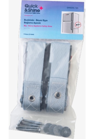 Quick&Shine Buzdolabı Sabitleme Deprem Kiti Quick&Shine Buzdolabı Sabitleme Deprem Kiti