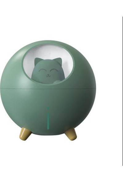 Yukka Yeşil 220ML Kedi Desen Nemlendirici Lamba Buhar Makinesi Yukka Yeşil 220ML Kedi Desen Nemlendirici Lamba Buhar Makinesi