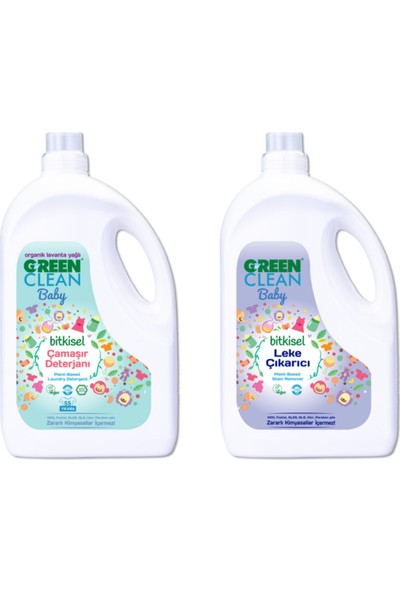 U Green Clean Çamaşır Deterjanı 2750 Ml+Leke Çıkarıcı 2750ML 2'li
