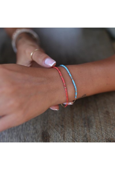 By Golden House Firuze ve Mercan Bileklik By Golden House Firuze ve Mercan Bileklik