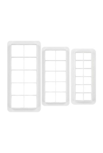Mas Mutfak Kare Desenli Çoklu Kesici Kopat Set 3 Adet Mas Mutfak Kare Desenli Çoklu Kesici Kopat Set 3 Adet