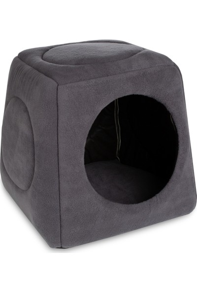 Gri Üç Fonksiyonlu Kedi Yatağı