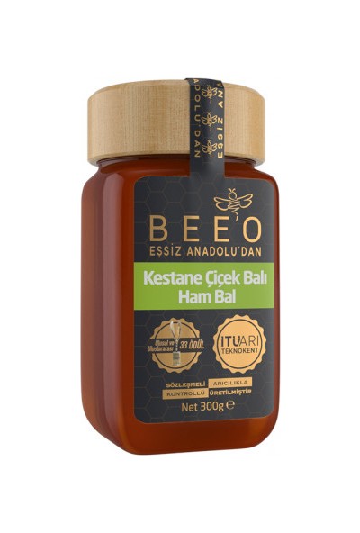 BEE'O Kestane Çiçek Balı (Ham Bal) 300g BEE'O Kestane Çiçek Balı (Ham Bal) 300g