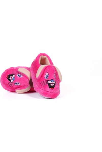 Cute Kids Çocuk Fuşya Tavşan Desenli Panduf PA032