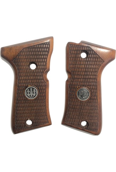 Arslantaş Beretta 92FS Compact Metal Logo Özel Seri Lazer Kesim Ahşap Kabze Mod1 Arslantaş Beretta 92FS Compact Metal Logo Özel Seri Lazer Kesim Ahşap Kabze Mod1