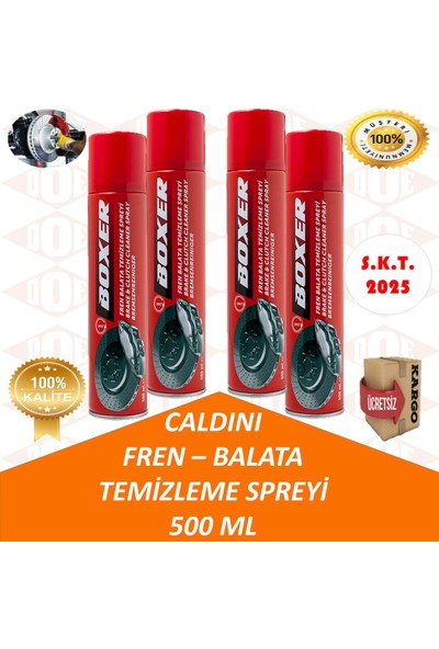 Caldini Boxer Fren Balata Temizleme Spreyi 500 Ml-2 Adet Caldini Boxer Fren Balata Temizleme Spreyi 500 Ml-2 Adet