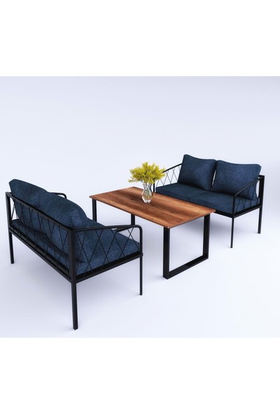 Theia Tasarım Kanepe Seti Venedik Sedir 2+2+Sehpa / Mavi Theia Tasarım Kanepe Seti Venedik Sedir 2+2+Sehpa / Mavi
