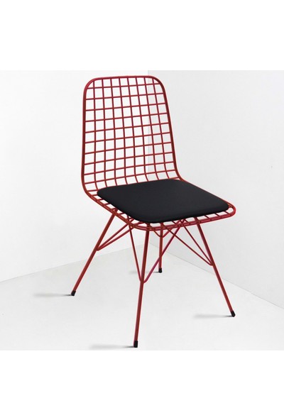 Theia Tasarım Tel Sandalye Kırmızı Theia Tasarım Tel Sandalye Kırmızı