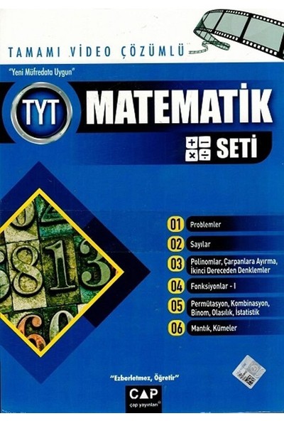 Çap Yayınları TYT Matematik Seti Tamamı Video Çözümlü Çap Yayınları TYT Matematik Seti Tamamı Video Çözümlü