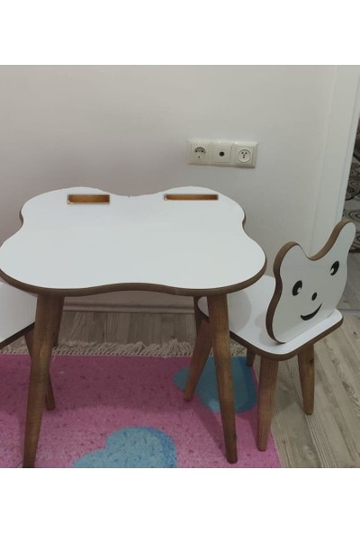 Labarna Ahşap Çocuk Masa + Sandalye Yaz & Sil Yüzey Labarna Ahşap Çocuk Masa + Sandalye Yaz & Sil Yüzey