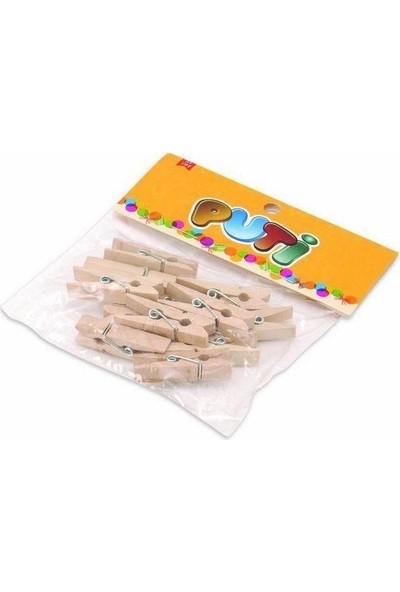 Puti Ahşap Büyük Mandal Natural 12'li Puti Ahşap Büyük Mandal Natural 12'li