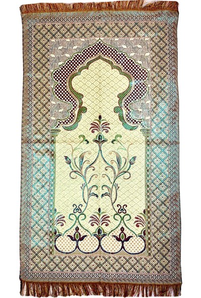 Keven Simli Seccade Pamuklu Seccade 65 x 110 cm Su Yeşili