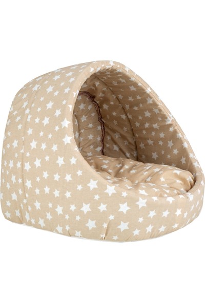 Nerotex Kahverengi Yıldız Kedi Mağara Ev Yuvası Kahverengi Yıldız