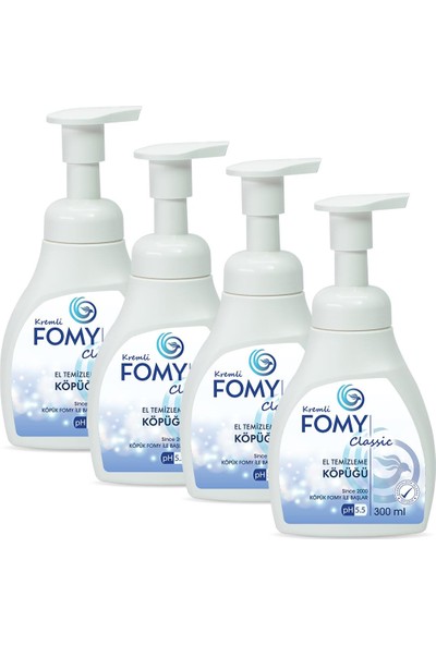 Fomy Classic Köpük Sabun El Temizleme Köpüğü 300 ml x 4 Adet Fomy Classic Köpük Sabun El Temizleme Köpüğü 300 ml x 4 Adet