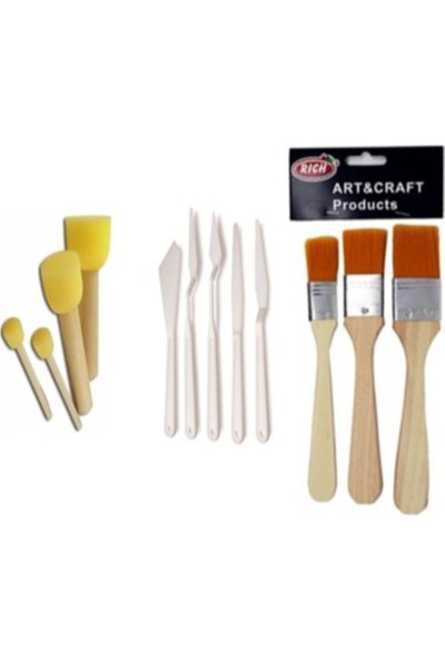 Rich Ipek Ponpon Fırça Takımı