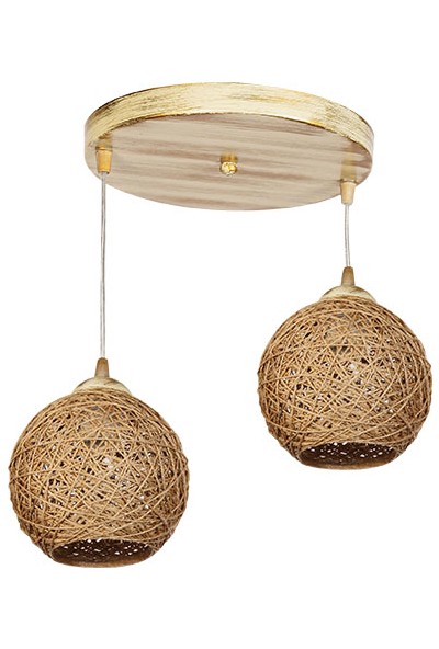 Bozyaka Aydınlatma Leva Sarkıt 2'li Hasır&patinal Metal Tavan Içmekan Cafe Yazlık Ev Bozyaka Aydınlatma Leva Sarkıt 2'li Hasır&patinal Metal Tavan Içmekan Cafe Yazlık Ev