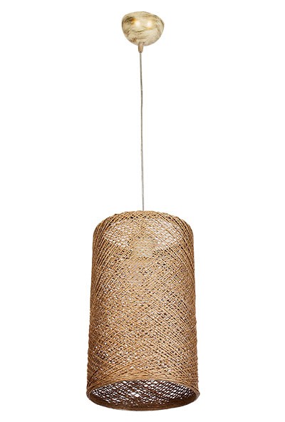 Bozyaka Aydınlatma Nila Tekli Dekoratif Hasır Metal Tavan Sarkıt Bozyaka Aydınlatma Nila Tekli Dekoratif Hasır Metal Tavan Sarkıt