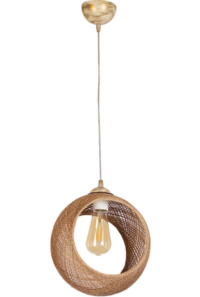 Bozyaka Aydınlatma Alfa Tekli Dekoratif Hasır Metal Tavan Sarkıt Bozyaka Aydınlatma Alfa Tekli Dekoratif Hasır Metal Tavan Sarkıt