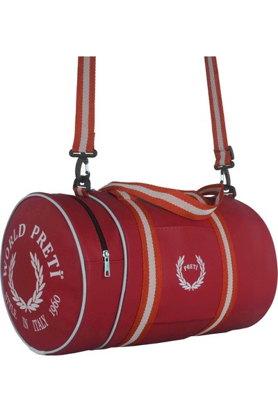 World Preti Spor Silindir Seyahat Çantası Kırmızı 1067