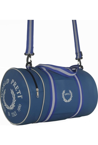 World Preti Spor Silindir Seyahat Çantası Mavi 1067