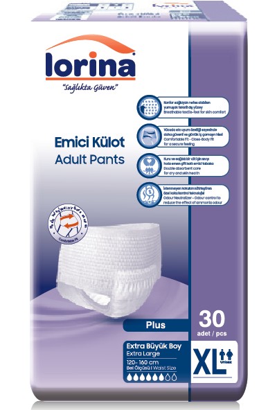 Lorina Emici Külot Hasta Bezi Xlarge 30 Adet Lorina Emici Külot Hasta Bezi Xlarge 30 Adet