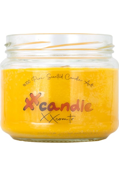 XX Kayısı Kokulu Turuncu Kavanoz Soya Mumu