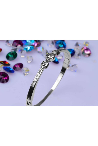 Novella Takı Zirkon Taşlı Paslanmaz Çelik Bileklik Bilezik 18 cm Novella Takı Zirkon Taşlı Paslanmaz Çelik Bileklik Bilezik 18 cm