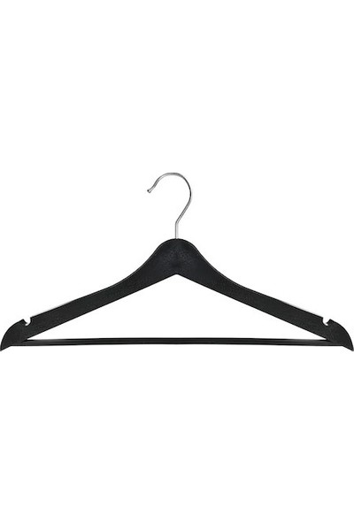 Cici Marketim Ahşap Görünümlü Elbise Askısı 12 Adet Plastik Askı Siyah Cici Marketim Ahşap Görünümlü Elbise Askısı 12 Adet Plastik Askı Siyah