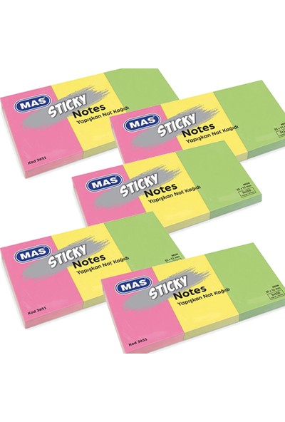 Mas Yapışkanlı Not Kağıdı 5'li