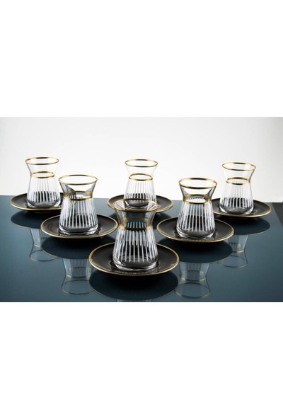 Paşabahçe Altın Yaldızlı 12 Parça Çay Seti