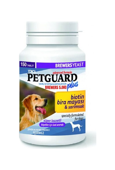 Petguard Plus Köpek Biotin ve Sarımsak Tablet 150TABS Petguard Plus Köpek Biotin ve Sarımsak Tablet 150TABS