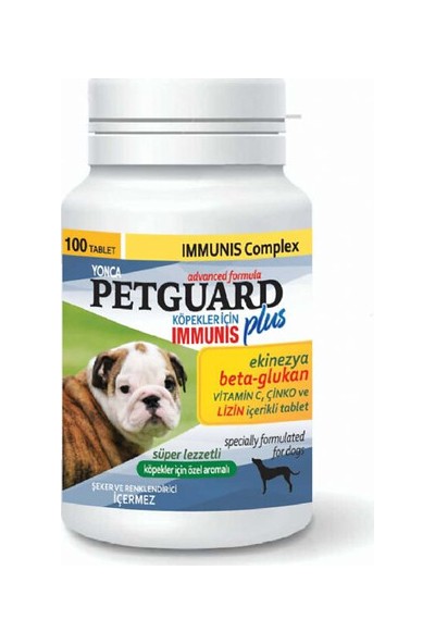Petguard Köpek Immunis Plus 100TABLET