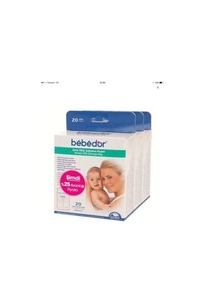 Bebedor Sut Saklama Posetı 20 Li x 3 Paket Bebedor Sut Saklama Posetı 20 Li x 3 Paket