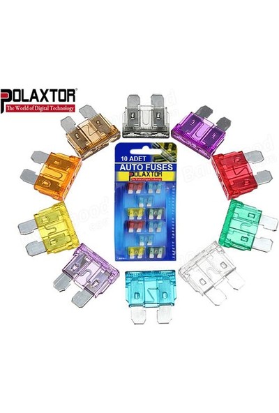 Polaxtor Oto Sigorta Bıçaklı (10 Adet) Polaxtor Polaxtor Oto Sigorta Bıçaklı (10 Adet) Polaxtor