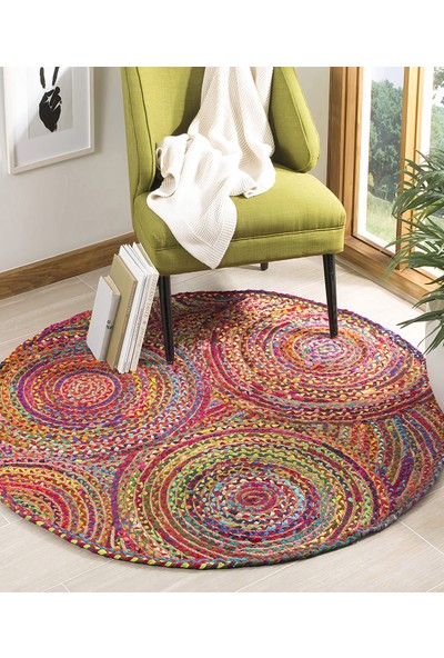 Koza Halı Natura Jüt Halı Hasır Halı Multi 00001A 120 x 120